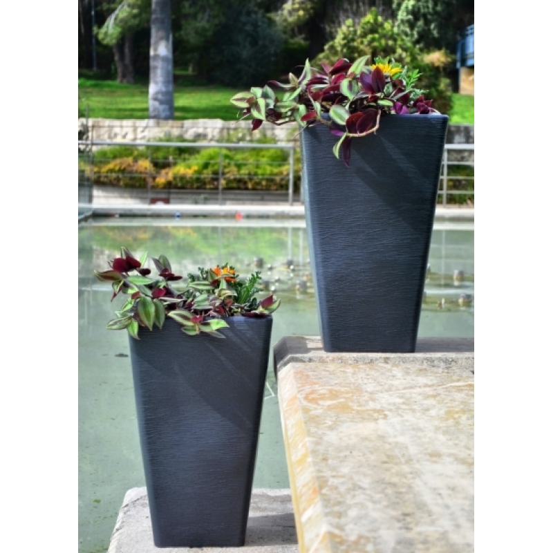 SQUARE 60 WAVY #EN330, Pots, Solomou Garden Centre & Landscaping